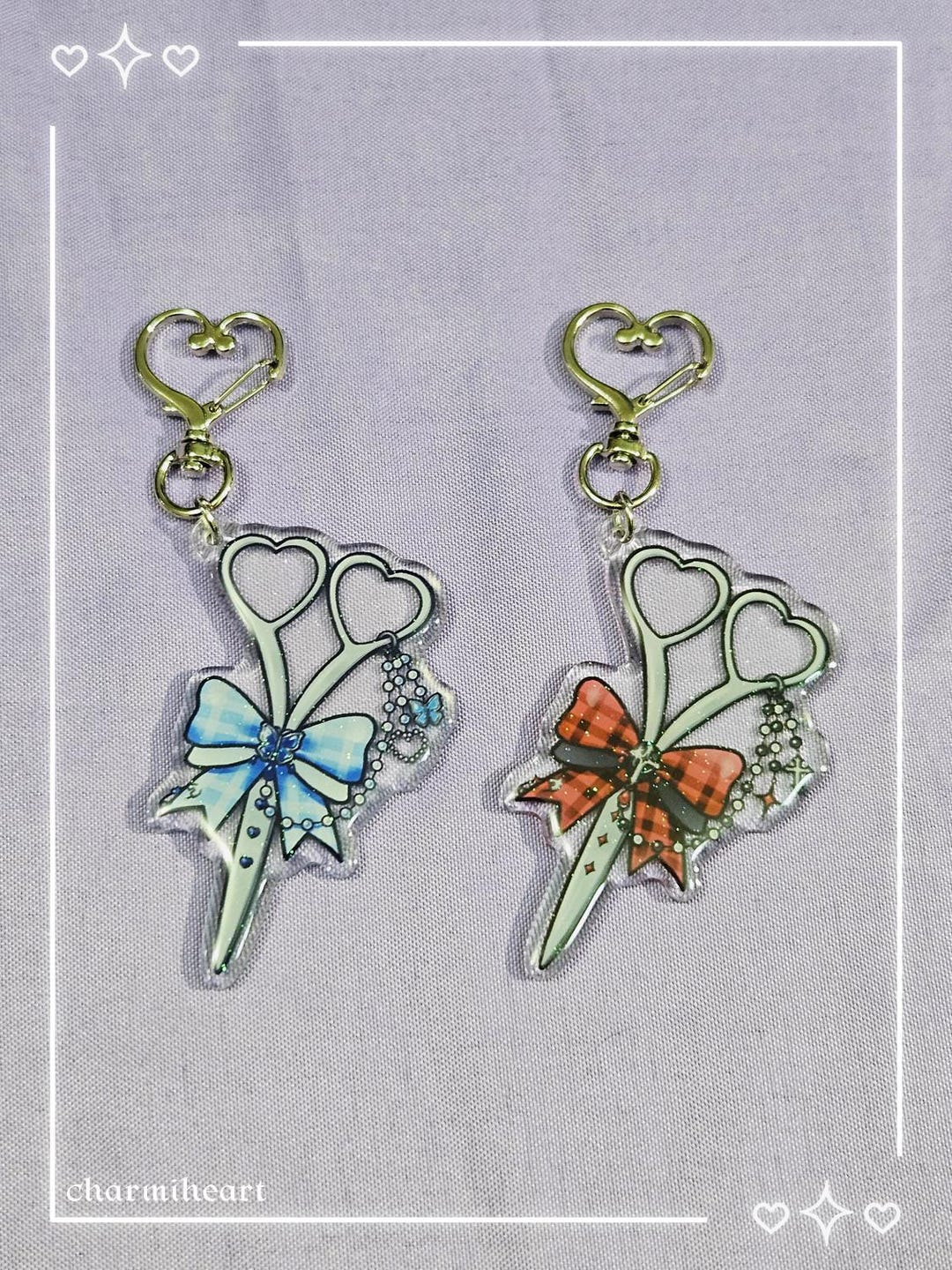 Kawaii Glittery Aesthetic Scissor Charms - Etsy