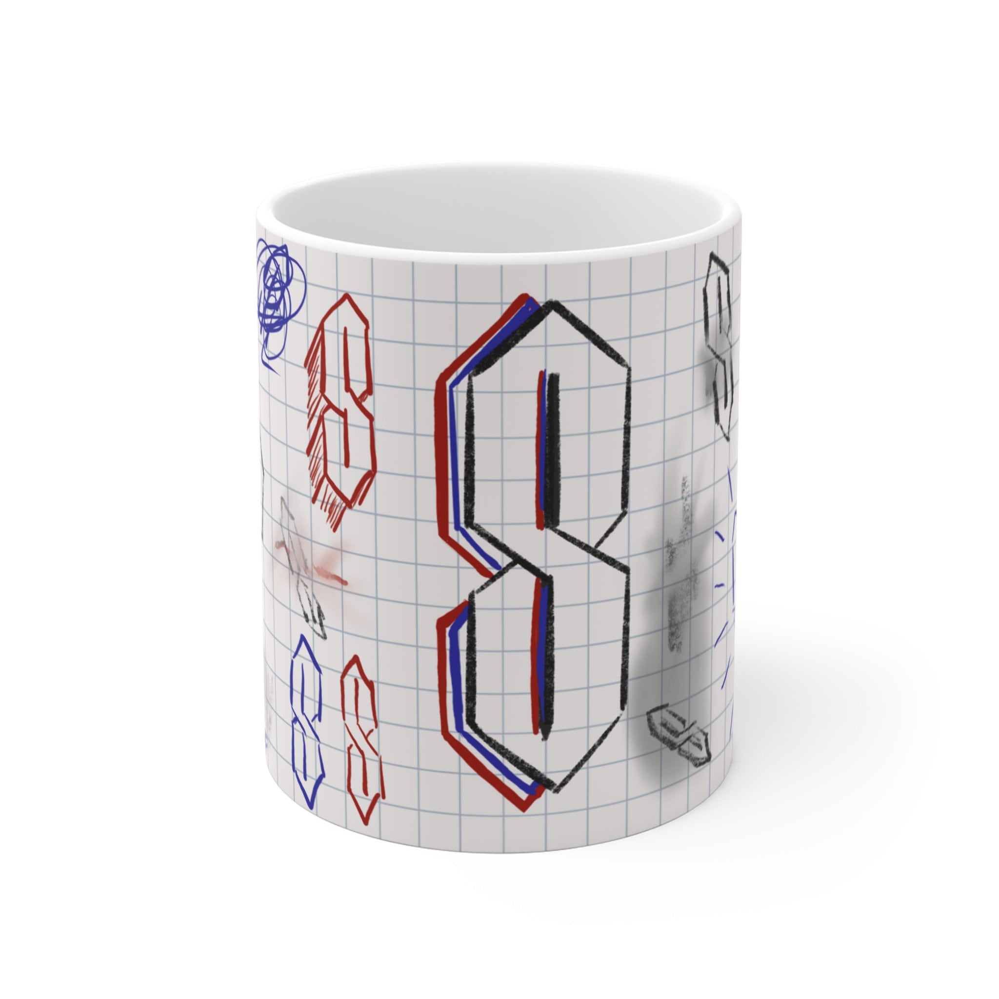 Nostalgic Vibes - 90s Cool S Graph Paper Mug - Coffee Lover Gifts, Tea ...