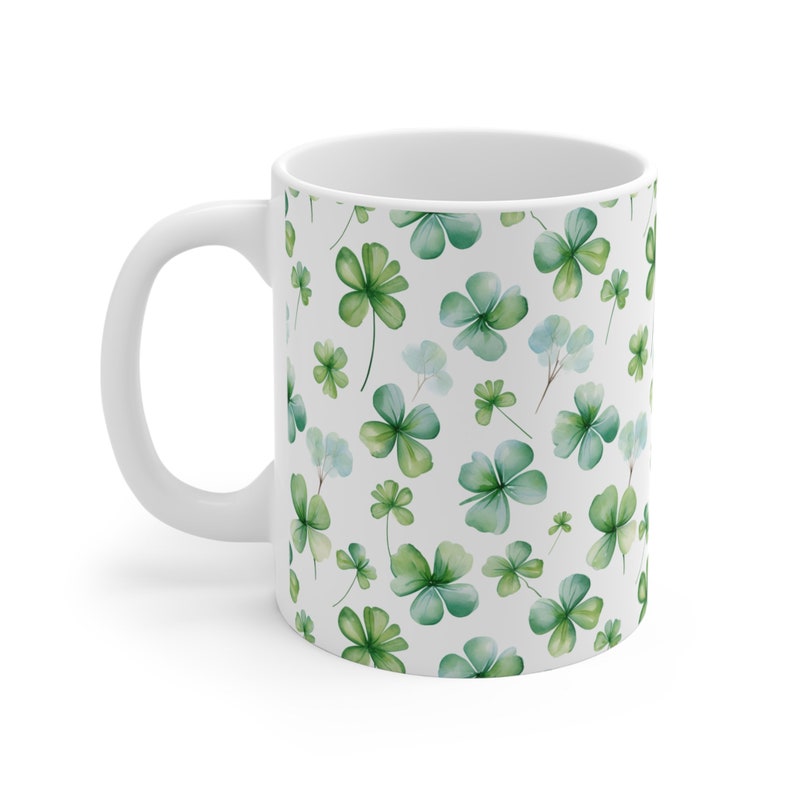 Watercolor Four Leaf Clover Mug - St. Patrick's Day Gift - Etsy