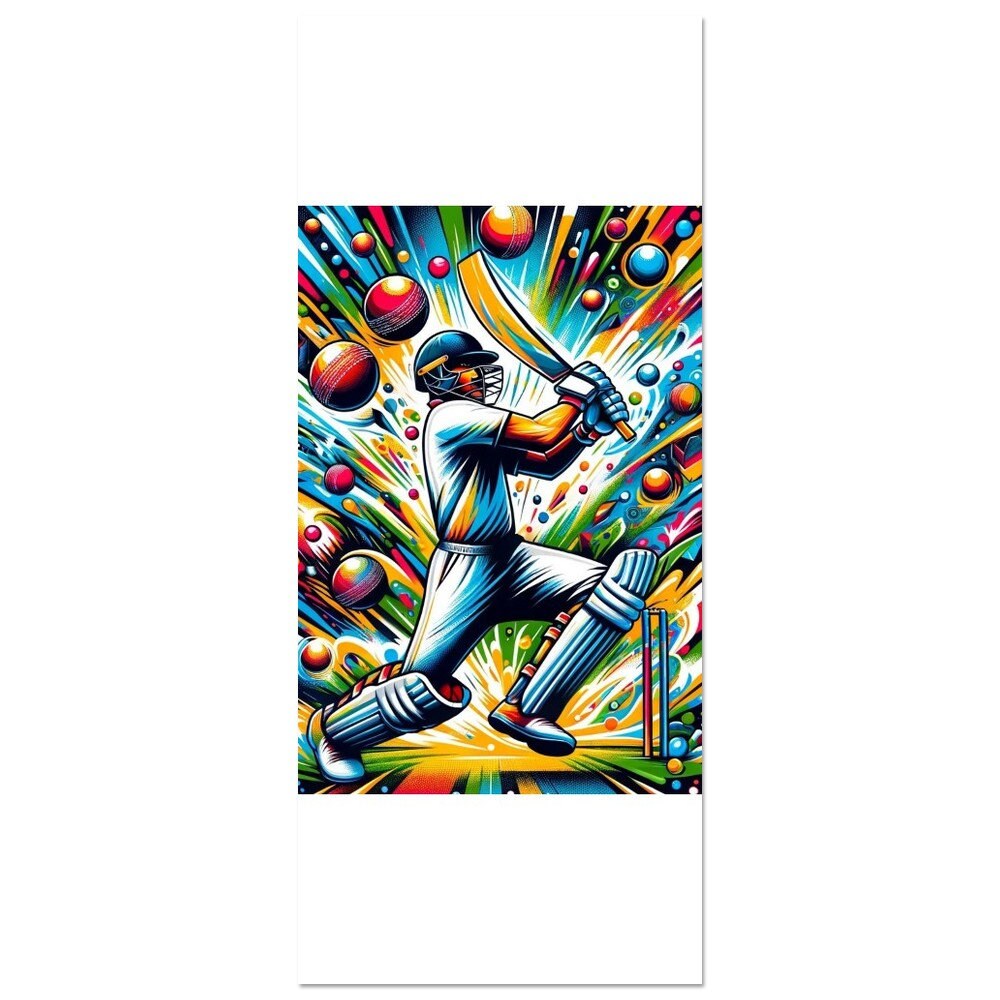 Dynamic Cricketer Exquisite Premium Semi-glossy Paper Poster, Striking ...