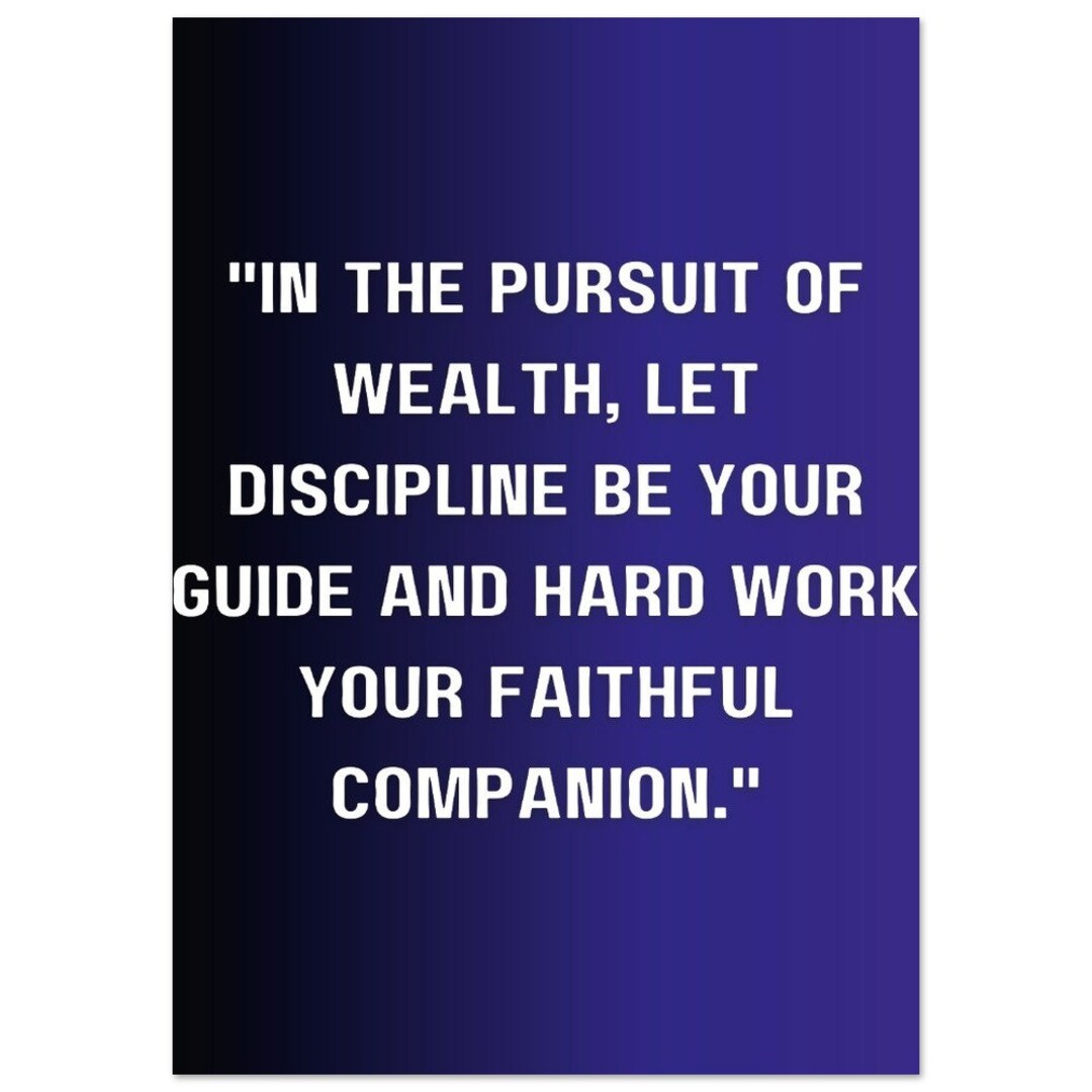 Motivational Poster: Discipline & Hard Work Premium Matte Paper Poster ...