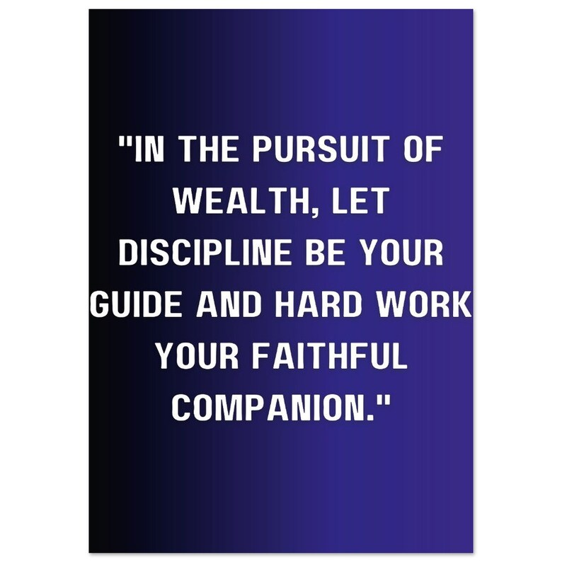 Motivational Poster: Discipline & Hard Work Premium Matte Paper Poster ...