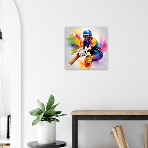 Dynamic Cricket Illustration Premium Matte Paper Poster 50 X 50 Cm - Etsy