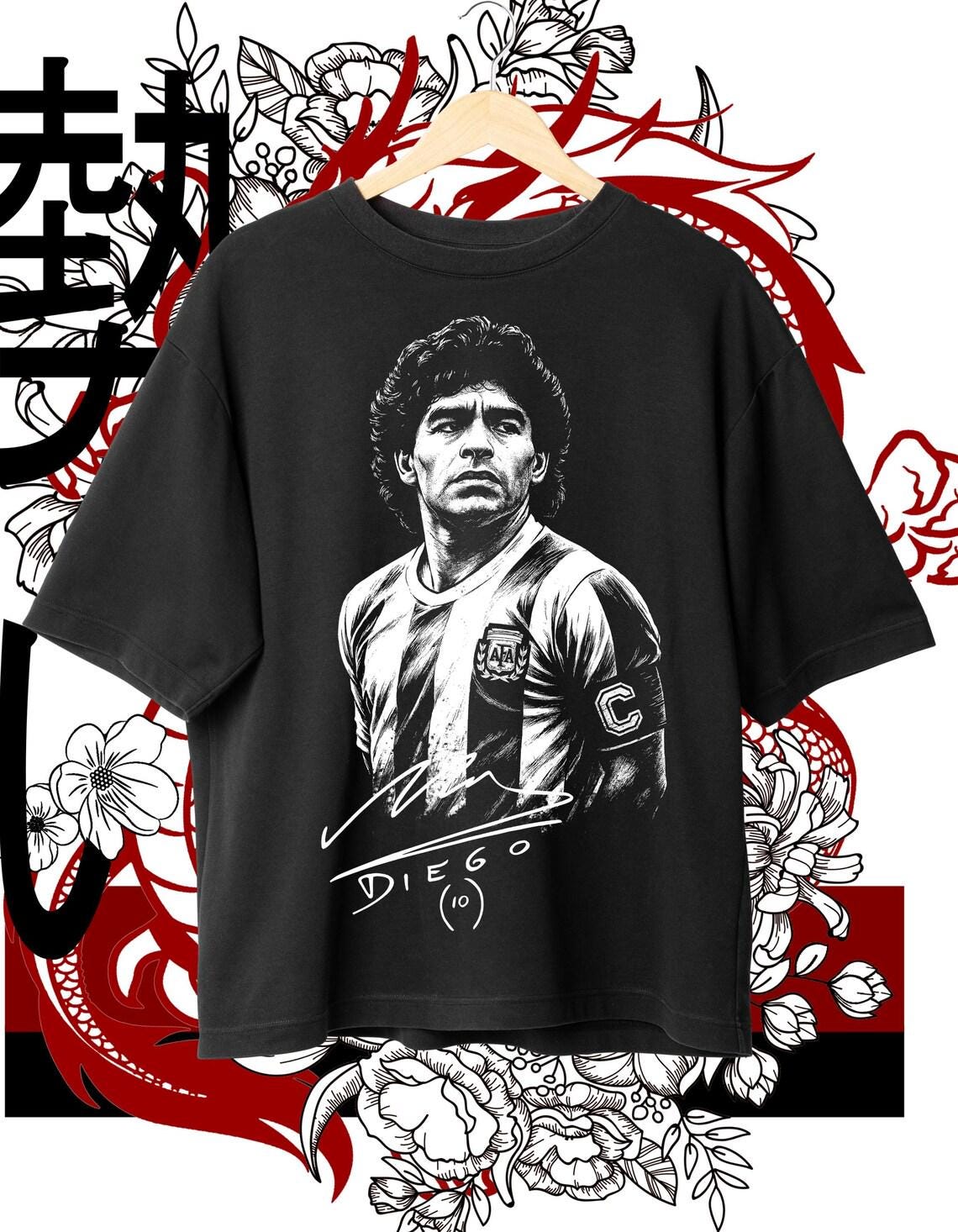Maradona T-shirt Design, Football PNG Download, Maradona Portrait ...