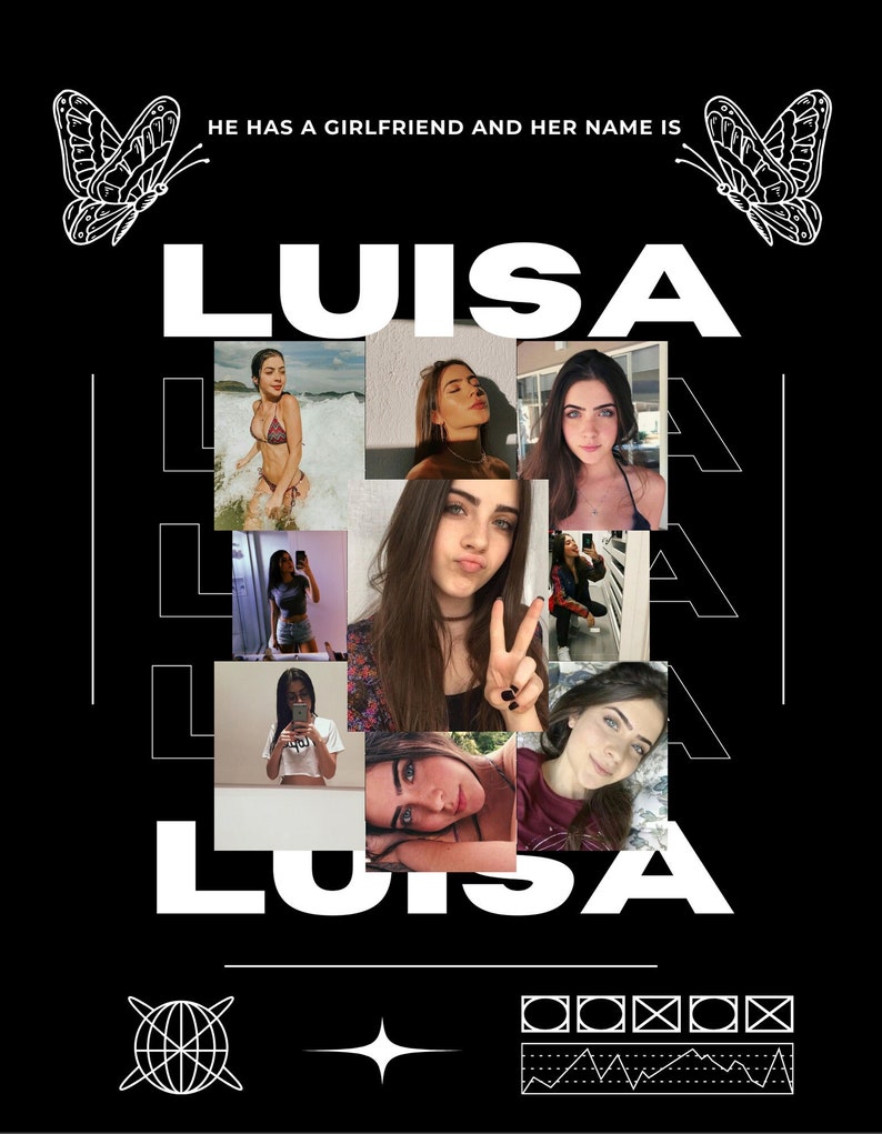 CUSTOMIZE Your T-shirt Template With Girlfriend Collage, Unique Gift ...