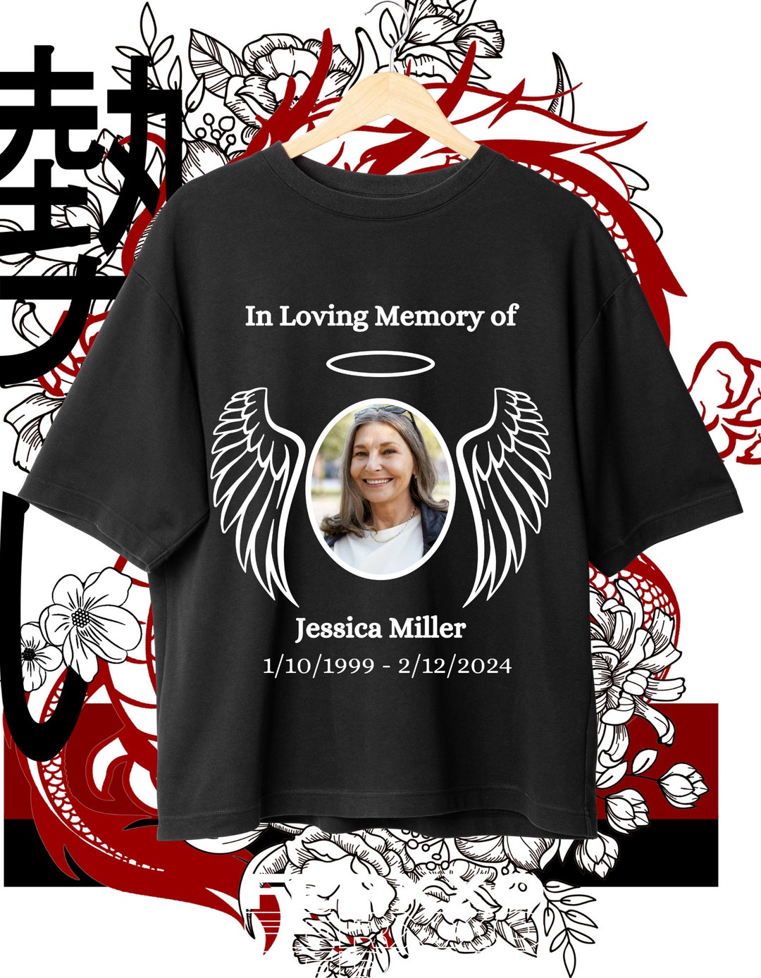 Editable in Loving Memory PNG, Memorial Background for Funeral and ...