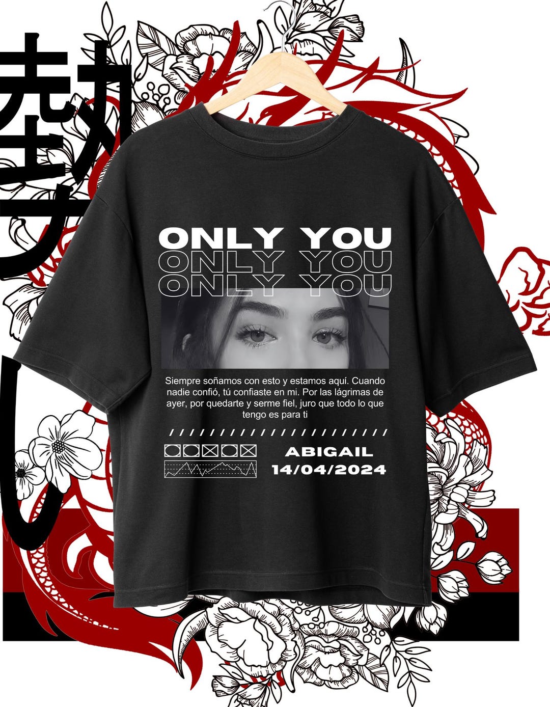 Customize Your Template ONLY YOU / Girlfriend / Editable Design for T ...