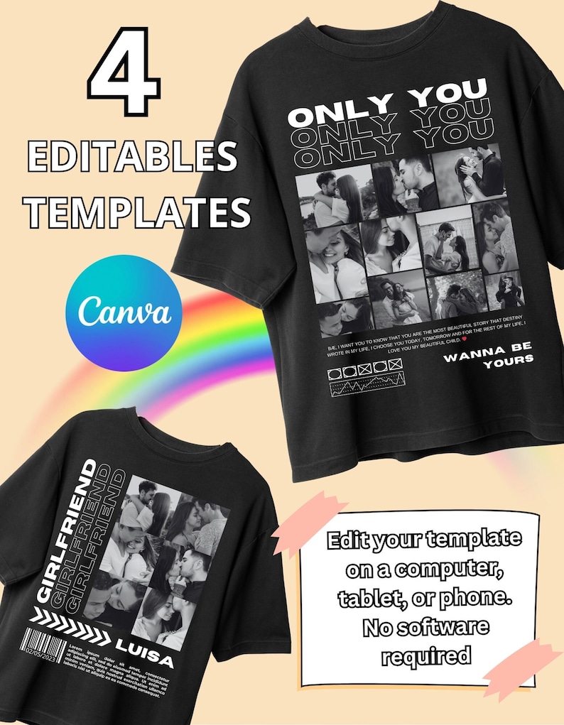 Only You Shirt Design, Girlfriend Shirt Template, Girlfriend T-shirt ...