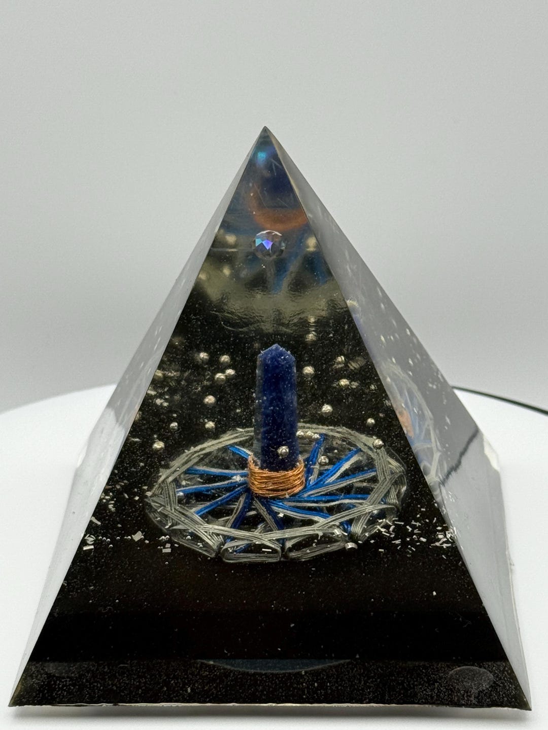 Orgonite Pyramid “blue Spokes” is a One of a Kind With a Sodalite Tower ...
