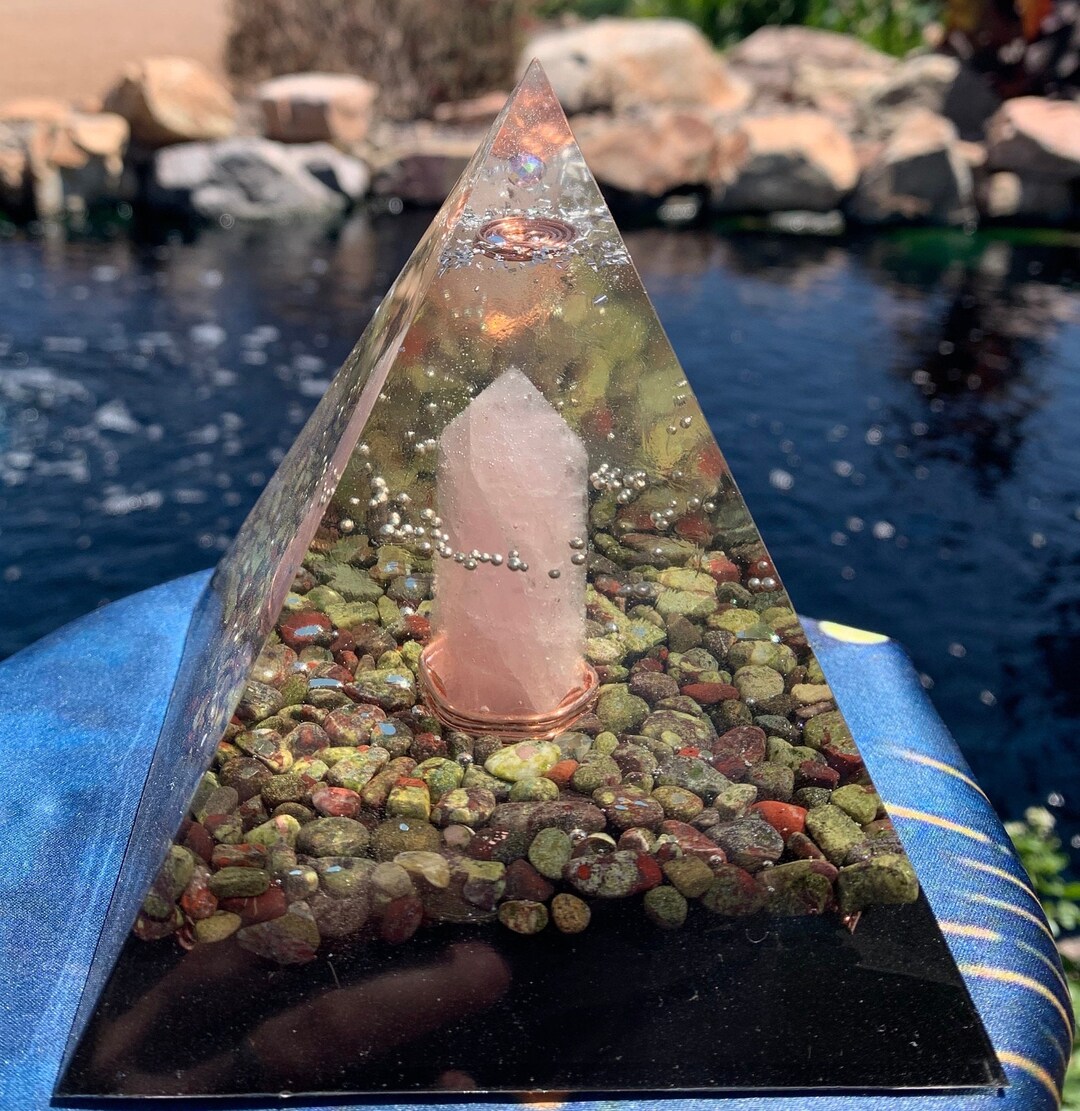 Orgone Pyramid for Grounding, Stability, Confidence With Love Rose ...