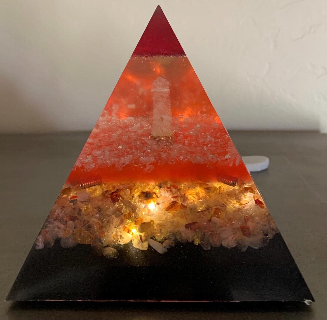 Orgone Pyramid to Fire up Your Root Chakra! This One Lights Up! - Etsy