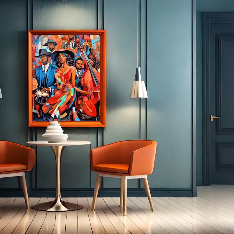 Jazz Poster Wall Art African American Musicians Picture Music in Color ...