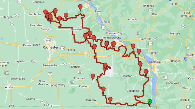 Southeastern MN ADV Trail GPX File - Etsy
