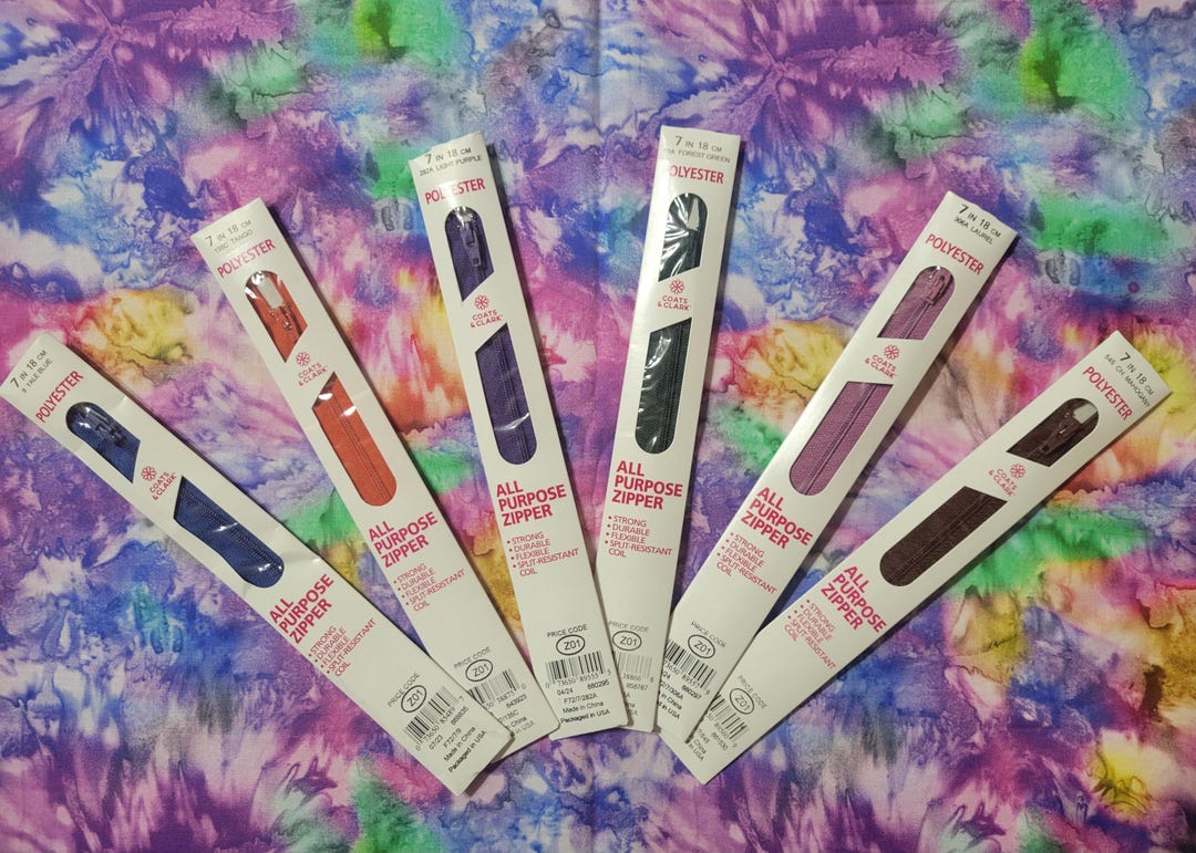 Polyester Zippers - 7 in / 18 Cm - 6 Colors - Etsy