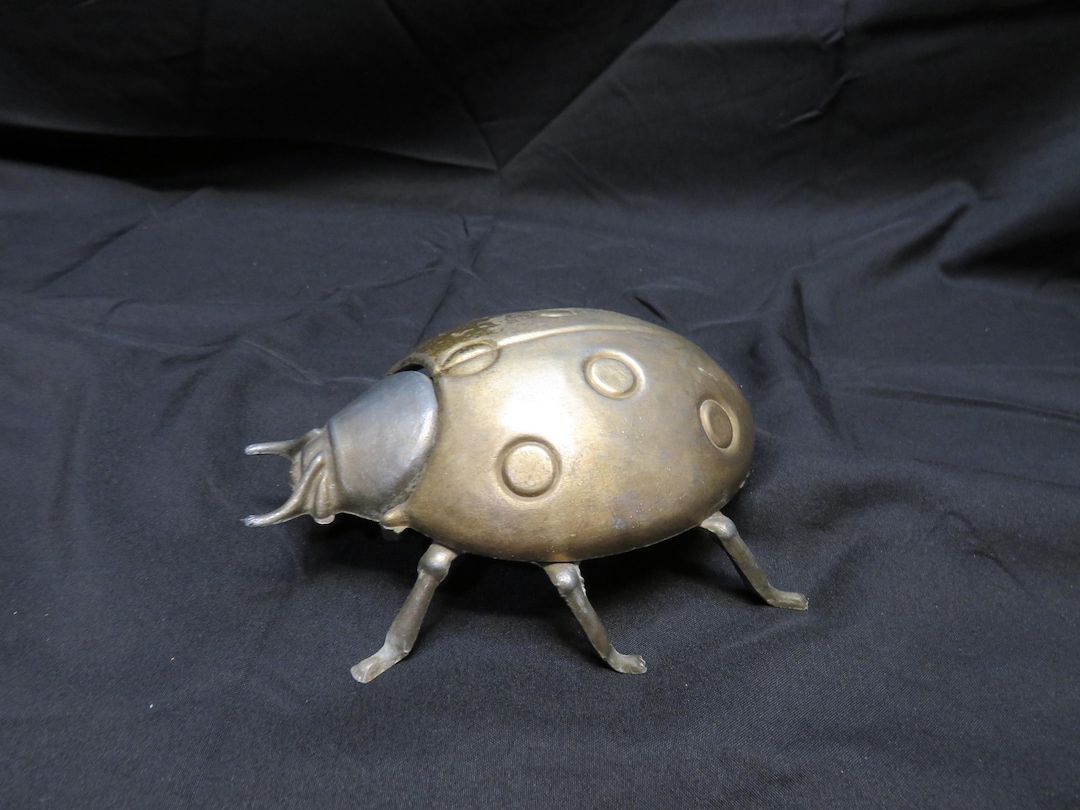 Vtg Brass Lady Bug / Scarab Trinket Dish - Etsy