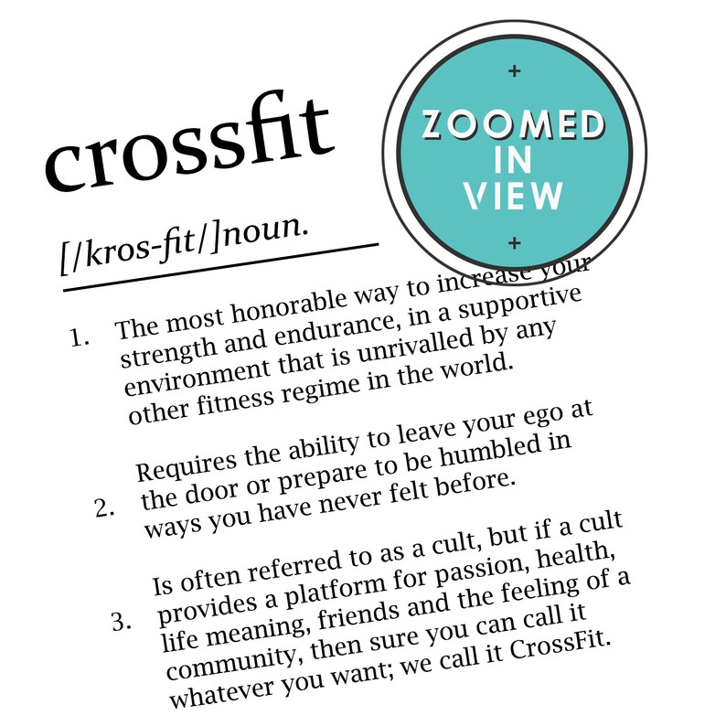 Crossfit Definition Printable for You to Download and Print Today - Etsy