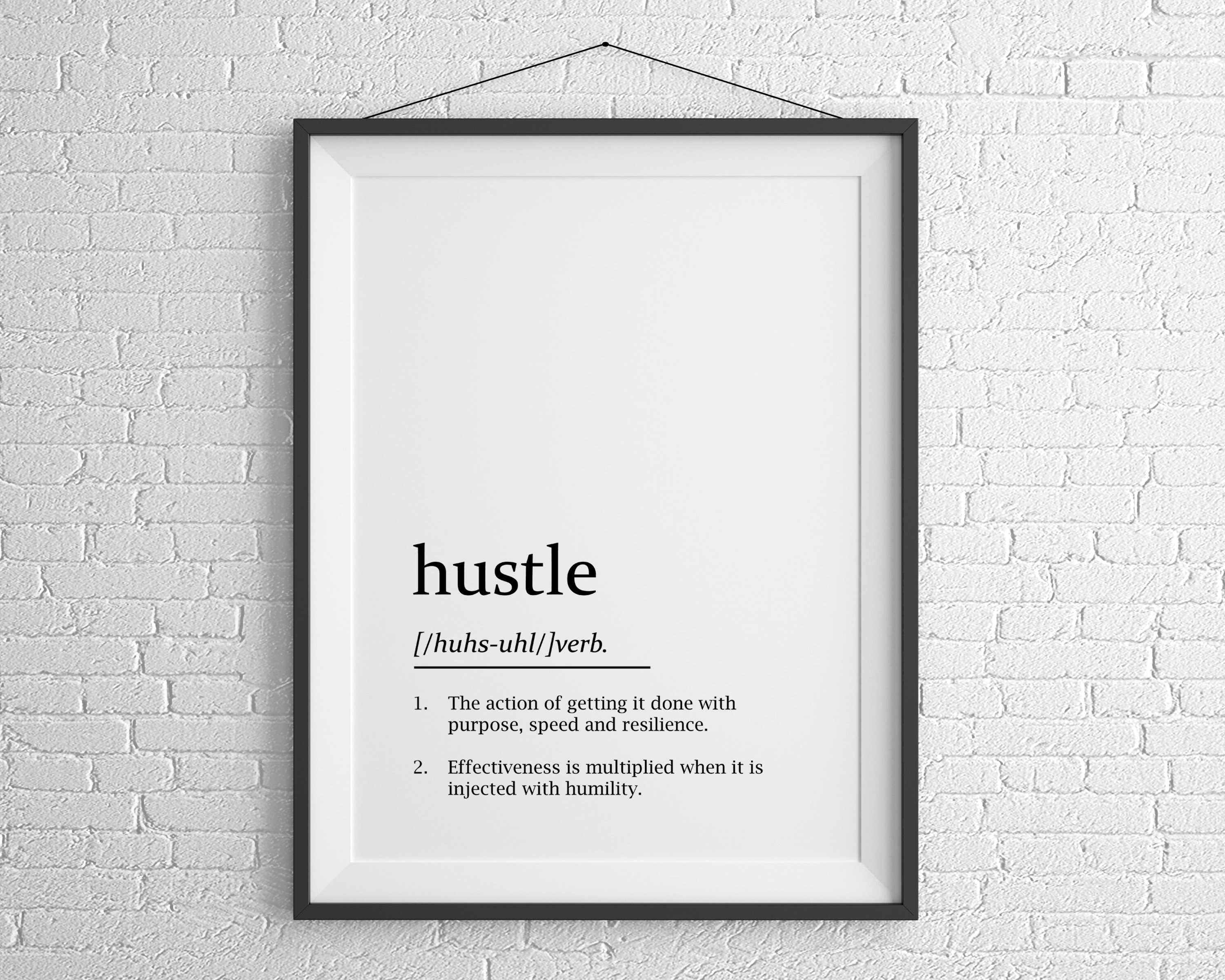 Hustle Definition Printable for You to Download and Print Today - Etsy