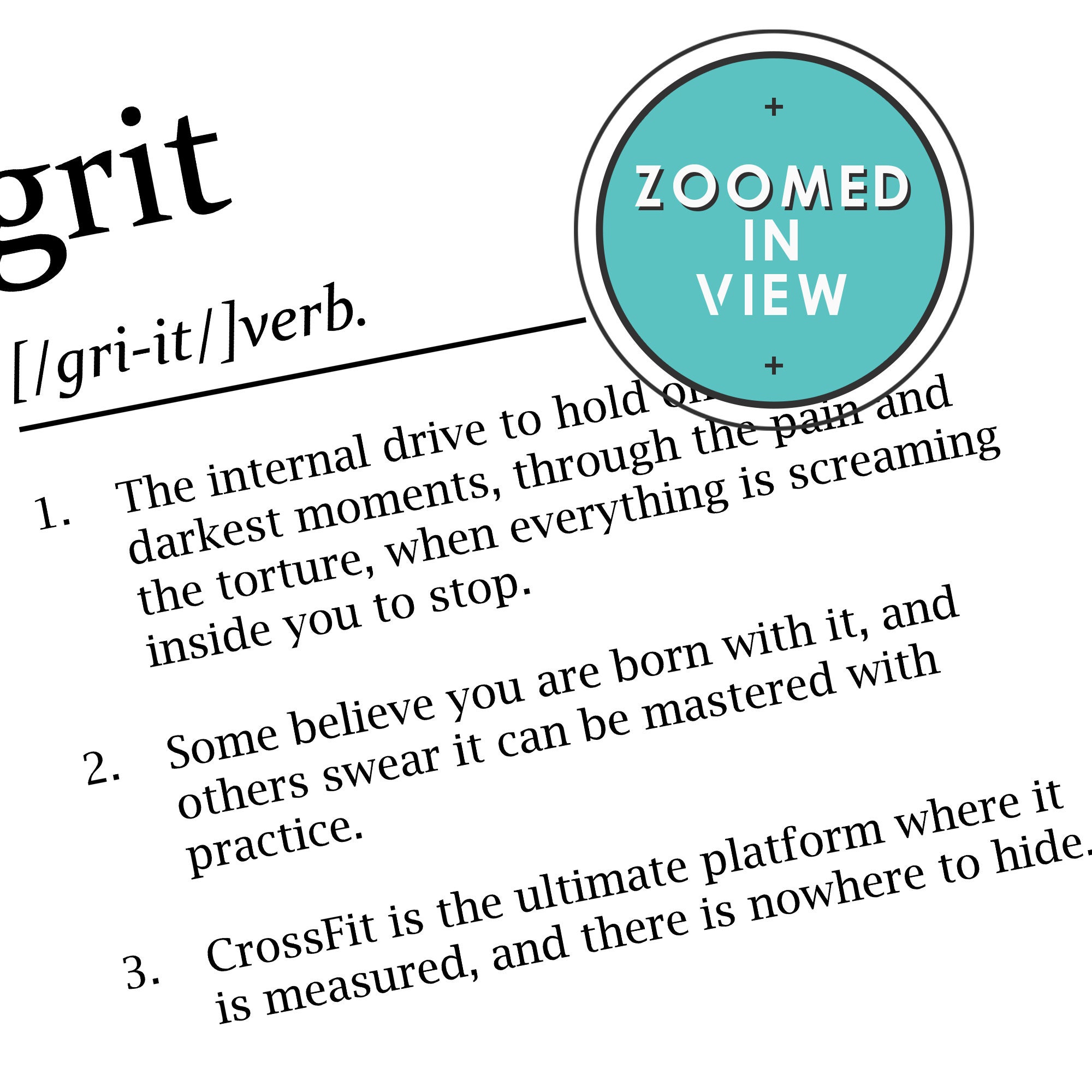 Grit Definition Printable for You to Download and Print Today - Etsy