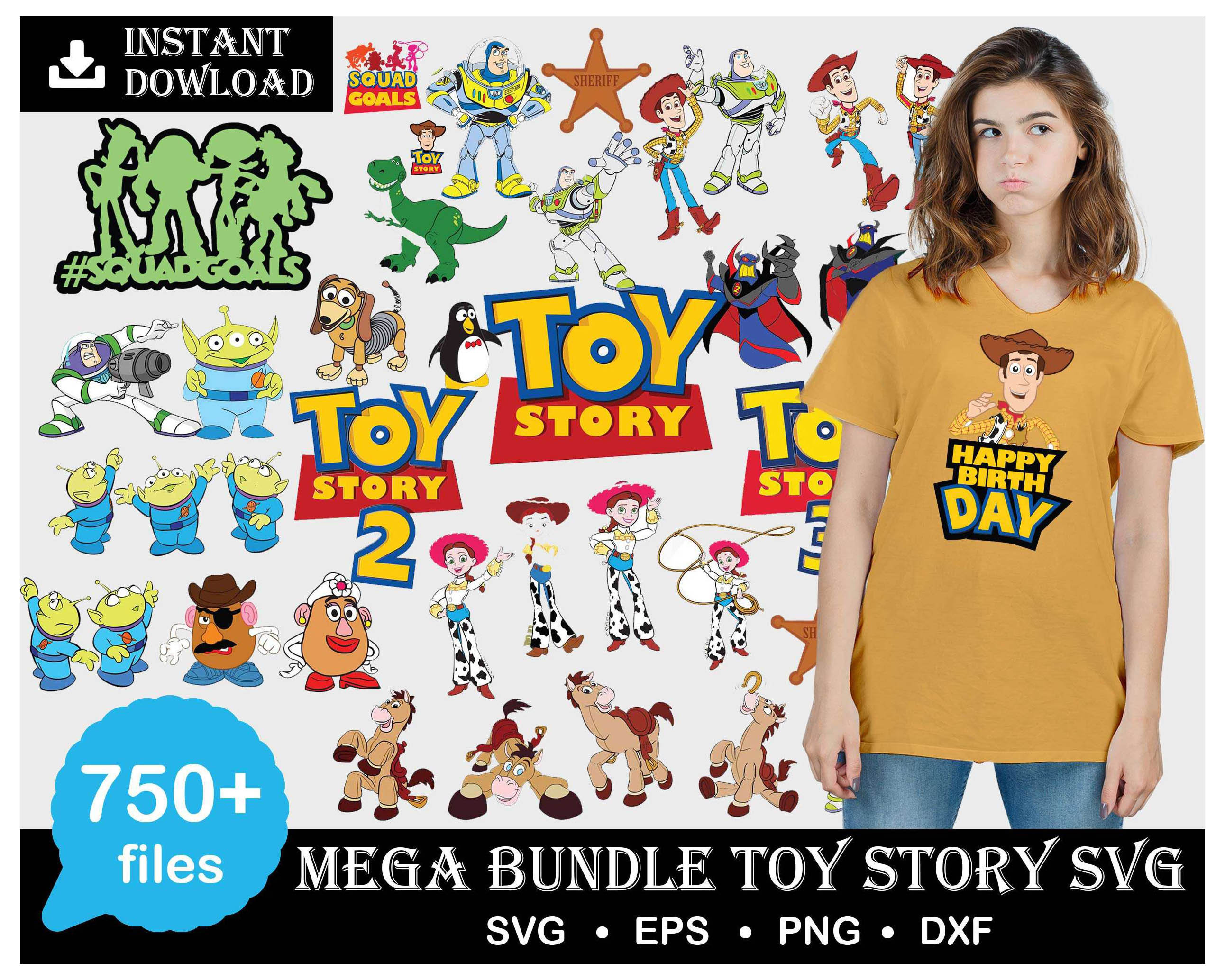 Toy Story SVG Bundle, Toy Story PNG, Toy Story Silhouette, Toy Story ...