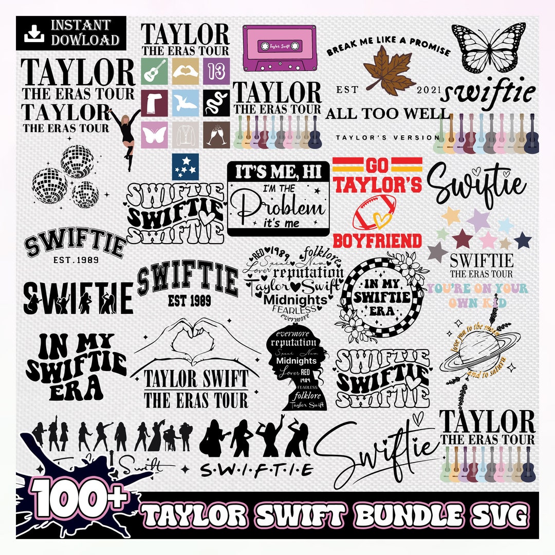 New taylor swift svg bundle, swiftie svg, eras tour svg, swift albums ...