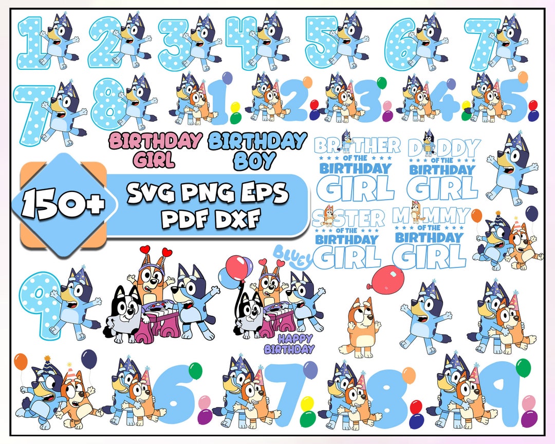 New Bluey SVG Files Set Bundle DIY Crafts, Shirts, and More Bluey ...