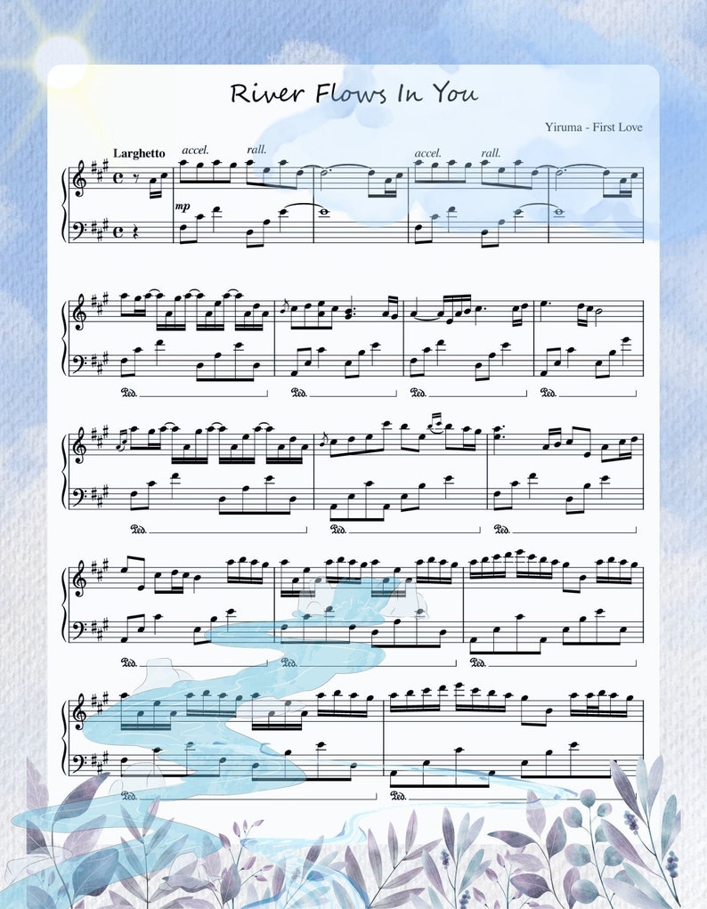 Yiruma River Flows in You Piano Sheet Music: Accurate Version (PDF ...