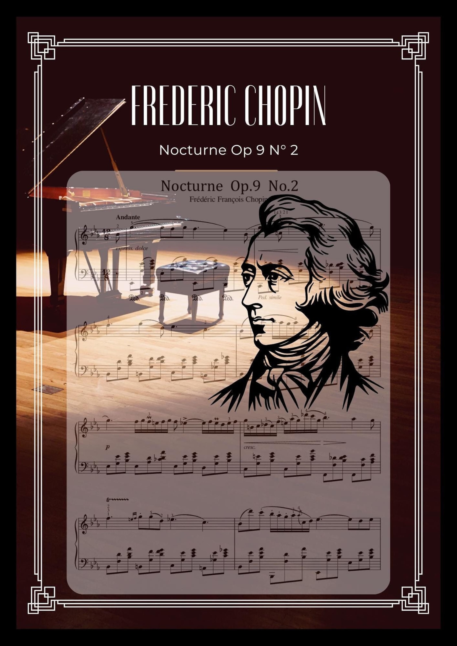 Nocturne Op9 No2 by Frederic Chopin Sheet Music Piano for Intermediate ...