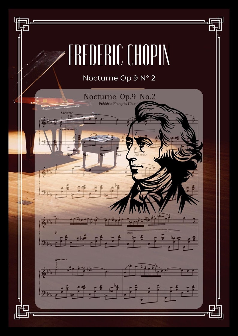 Nocturne Op9 No2 by Frederic Chopin Sheet Music Piano for Intermediate ...