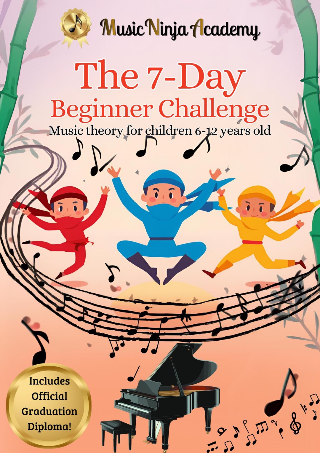 Music Theory Workbook for Kids: Beginner Piano, Interactive Game (PDF ...