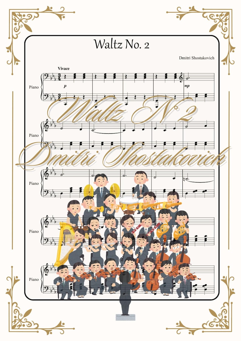 Waltz No 2 by Dmitri Shostakovich Sheet Music Piano for All Levels ...