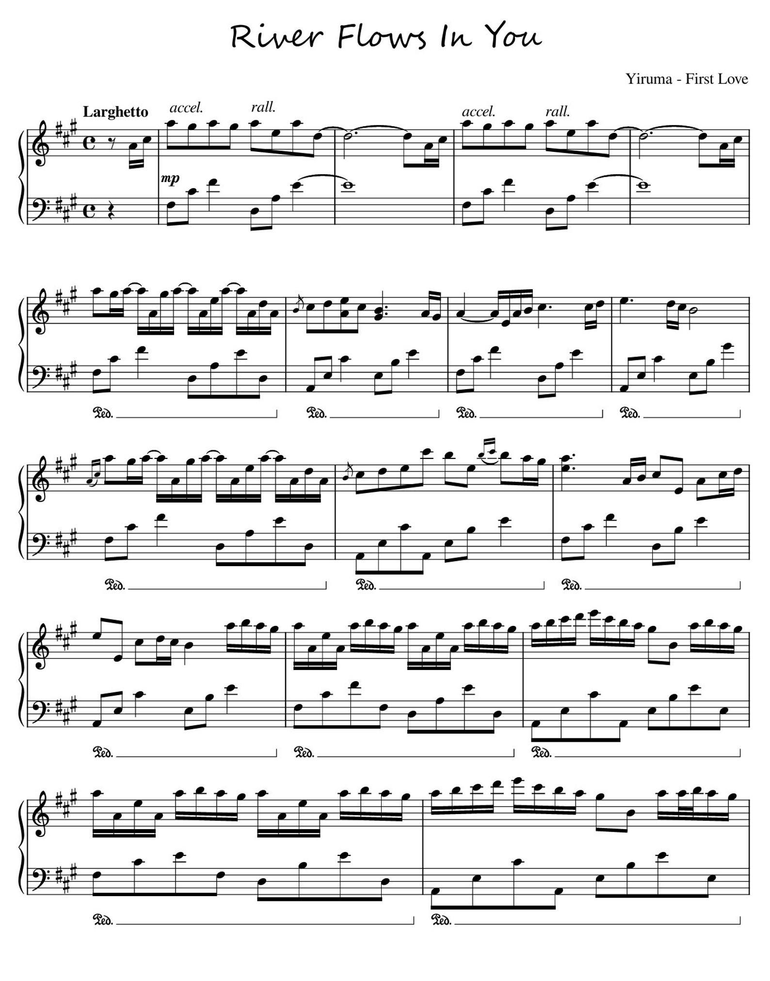 Yiruma River Flows in You Piano Sheet Music: Accurate Version (PDF ...