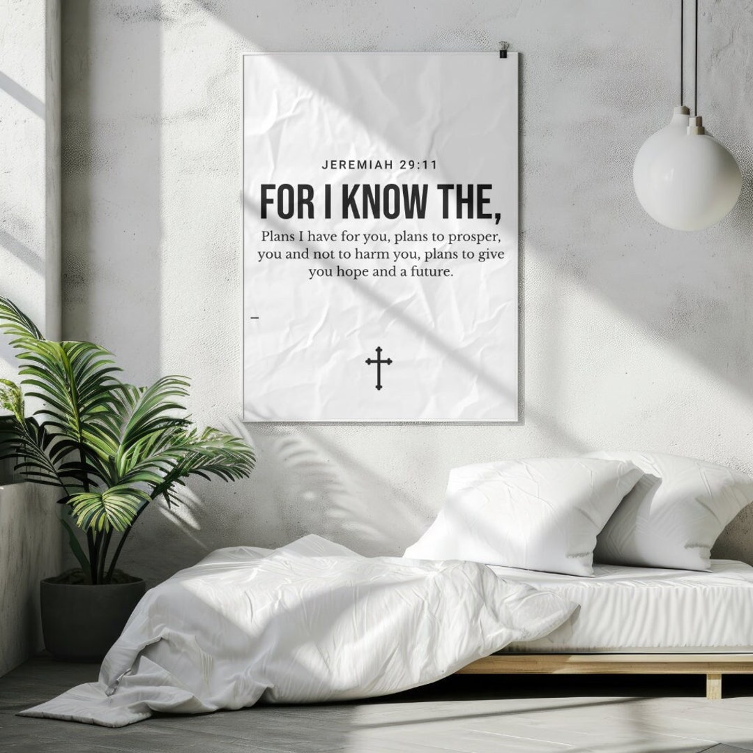 Jeremiah 29:11, Bible Verse Wall Art, Christian Prints, Christian Wall ...