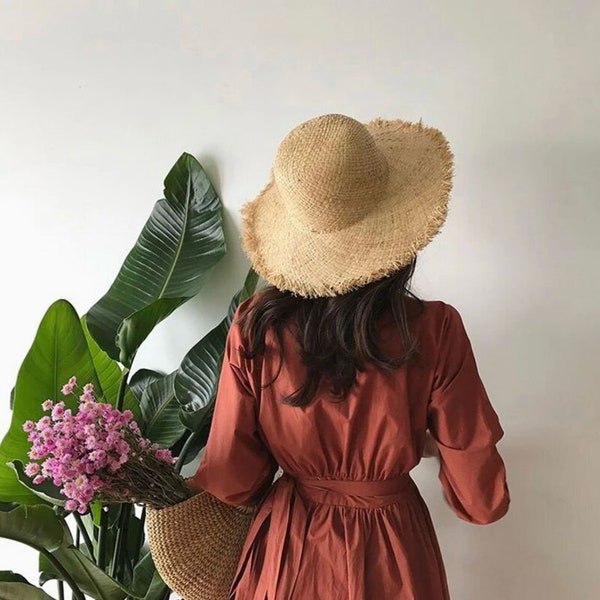 Raffia Sun Hat - Etsy