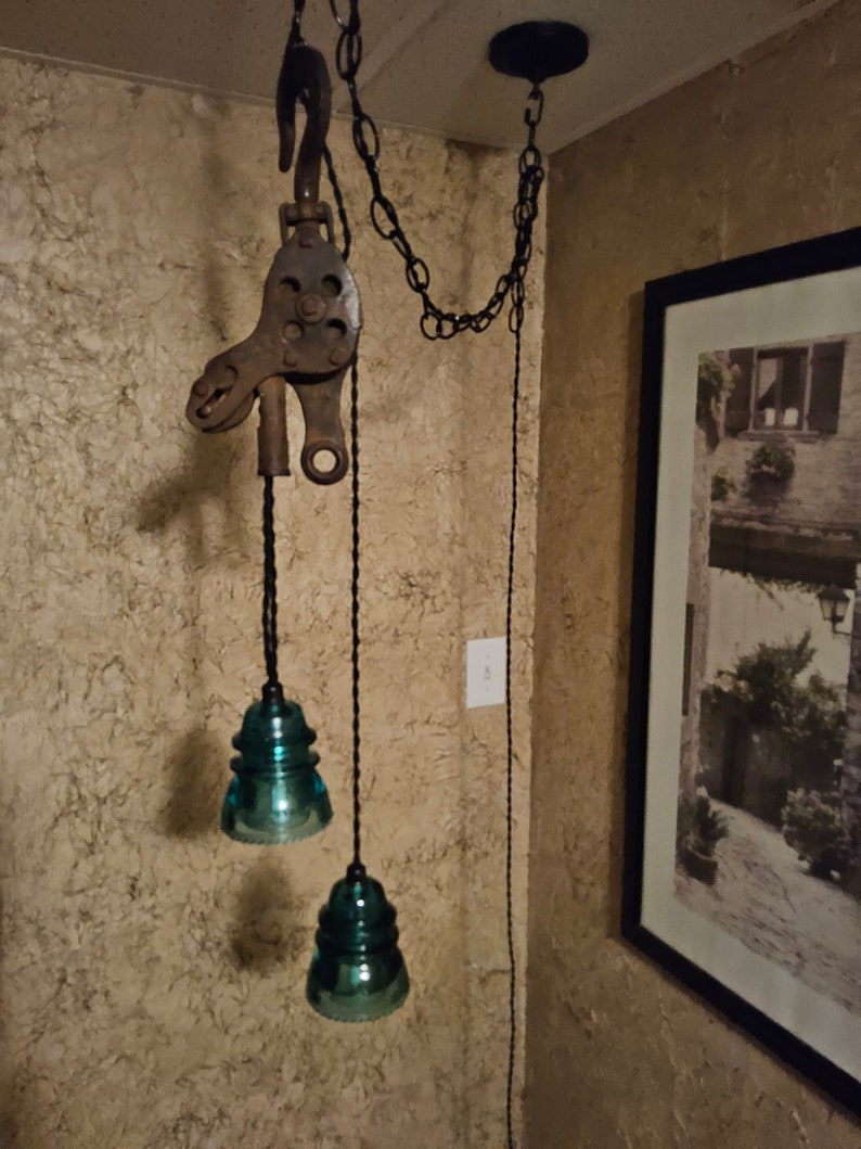 Barn Pulley Insulator Light - Etsy