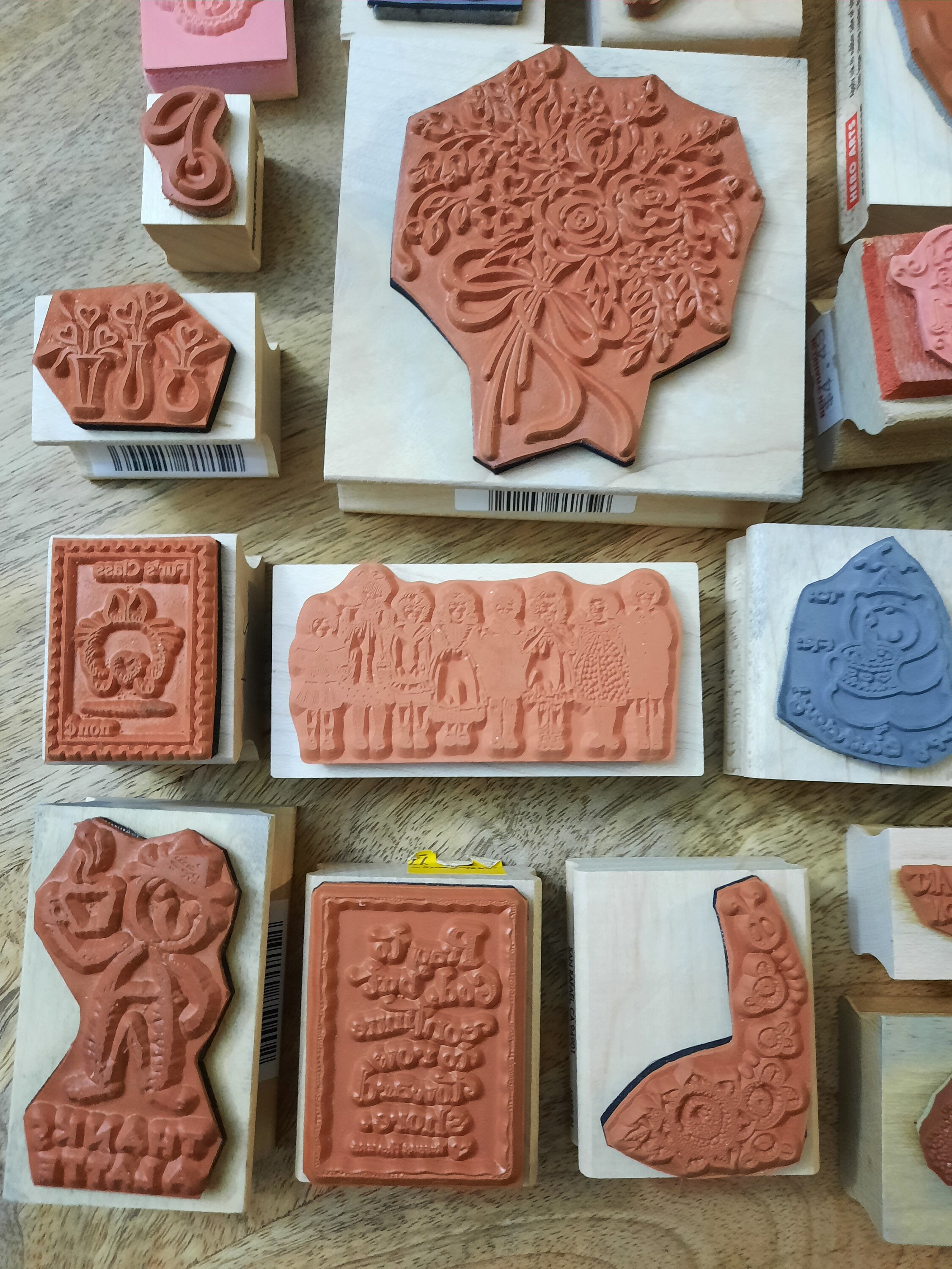 Collection of Rubber Stamps Wood Mounted - Etsy