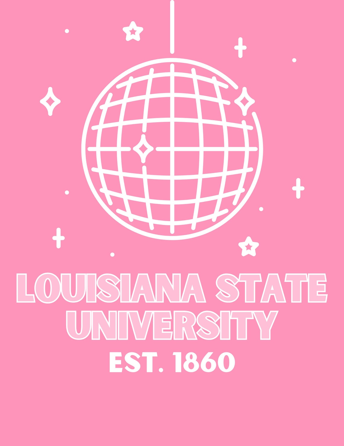 LSU Dorm Wall Prints Pink - Etsy