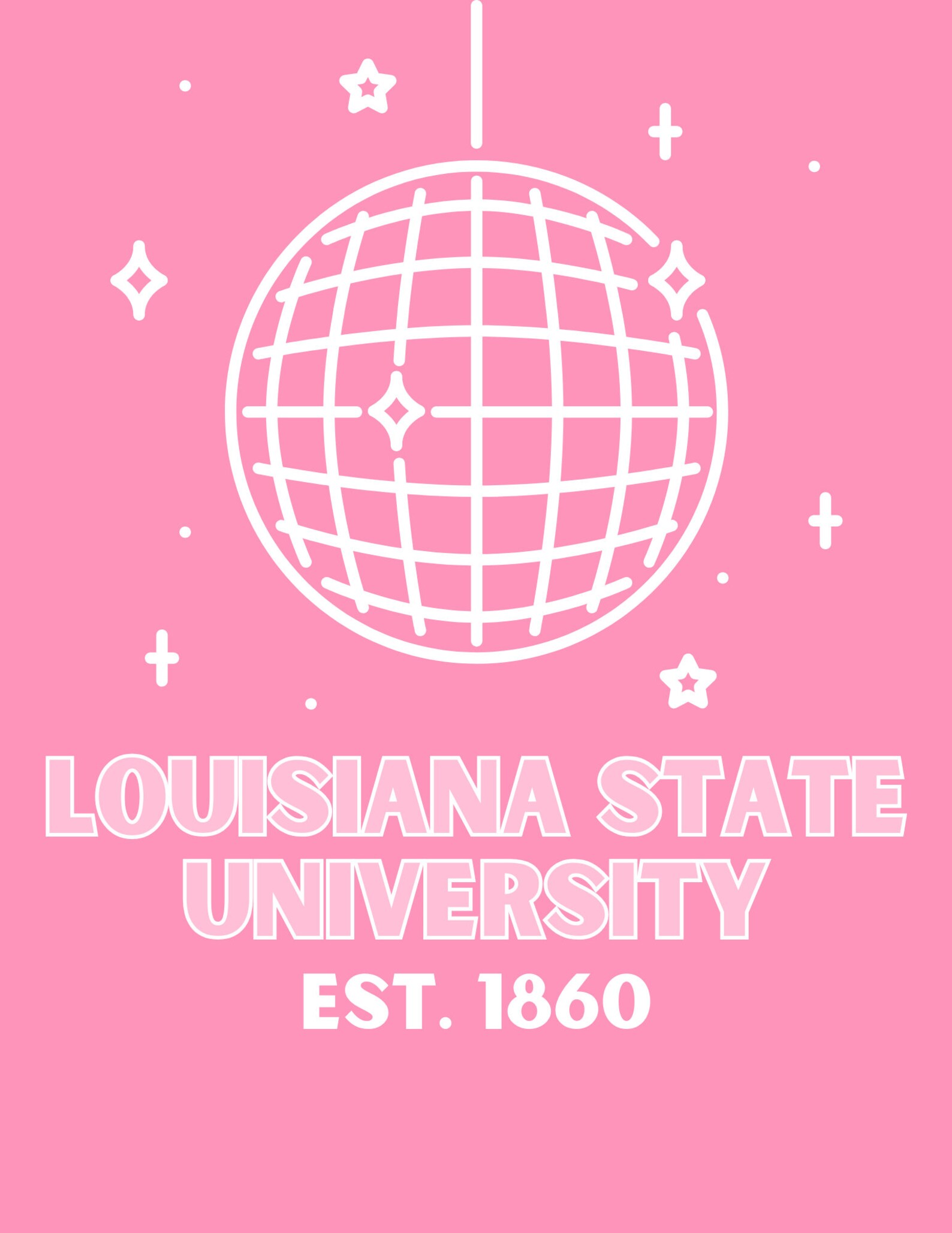 LSU Dorm Wall Prints Pink - Etsy