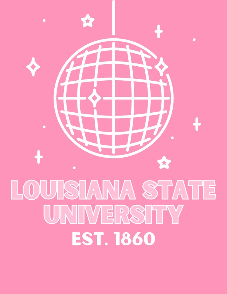 LSU Dorm Wall Prints Pink - Etsy