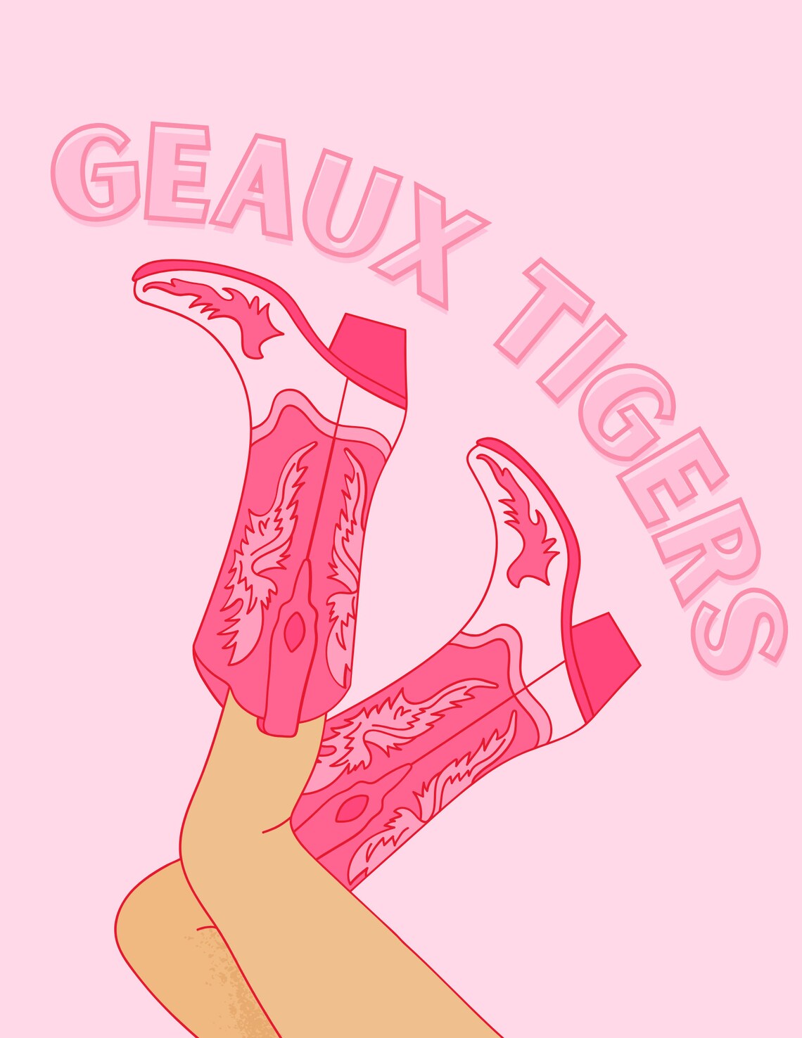 LSU Dorm Wall Prints Pink - Etsy