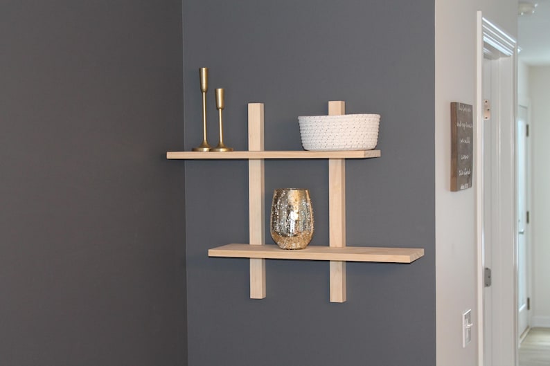 Minimalist Wall Shelf, Mid-century Modern, MCM Floating Shelf, Fully ...