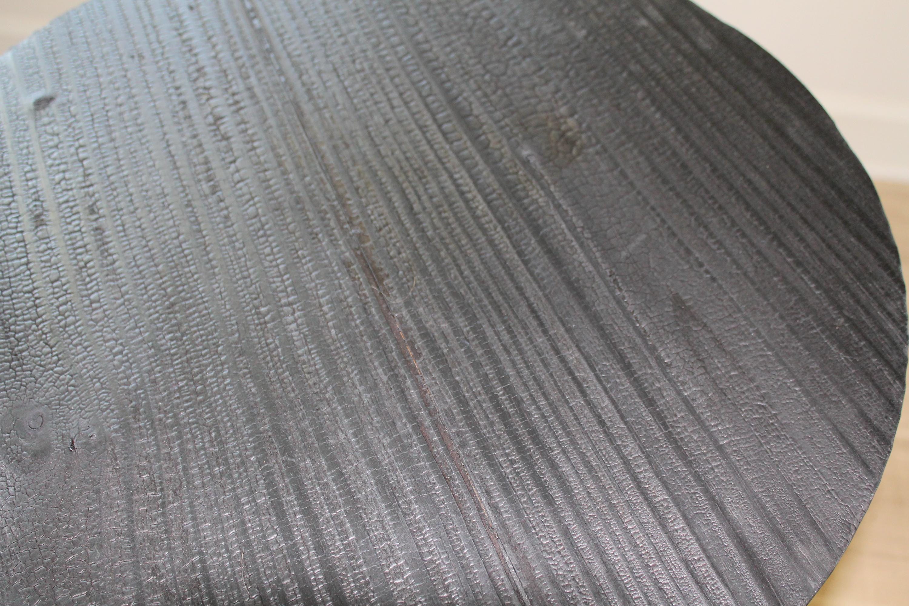 Modern Shou Sugi Ban Side Table // Brutalist Design Accent Table ...