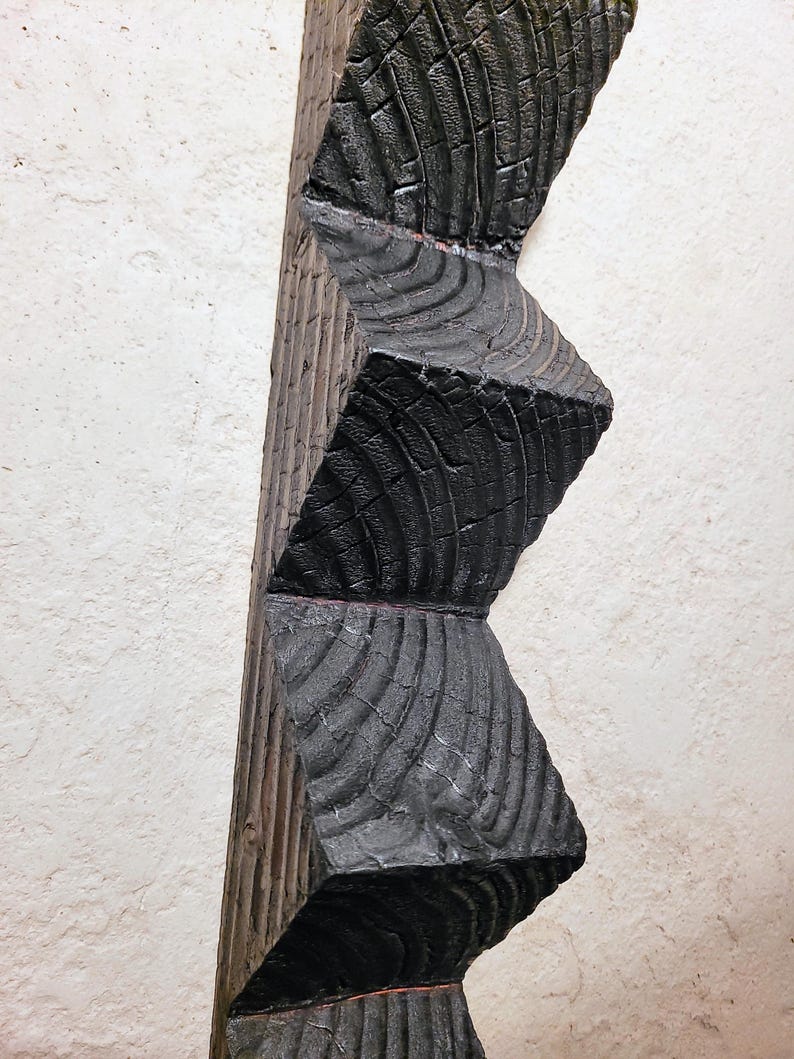 Shou Sugi Ban Modern Wood Wall Art // Yakisugi Charred Wood // Living ...