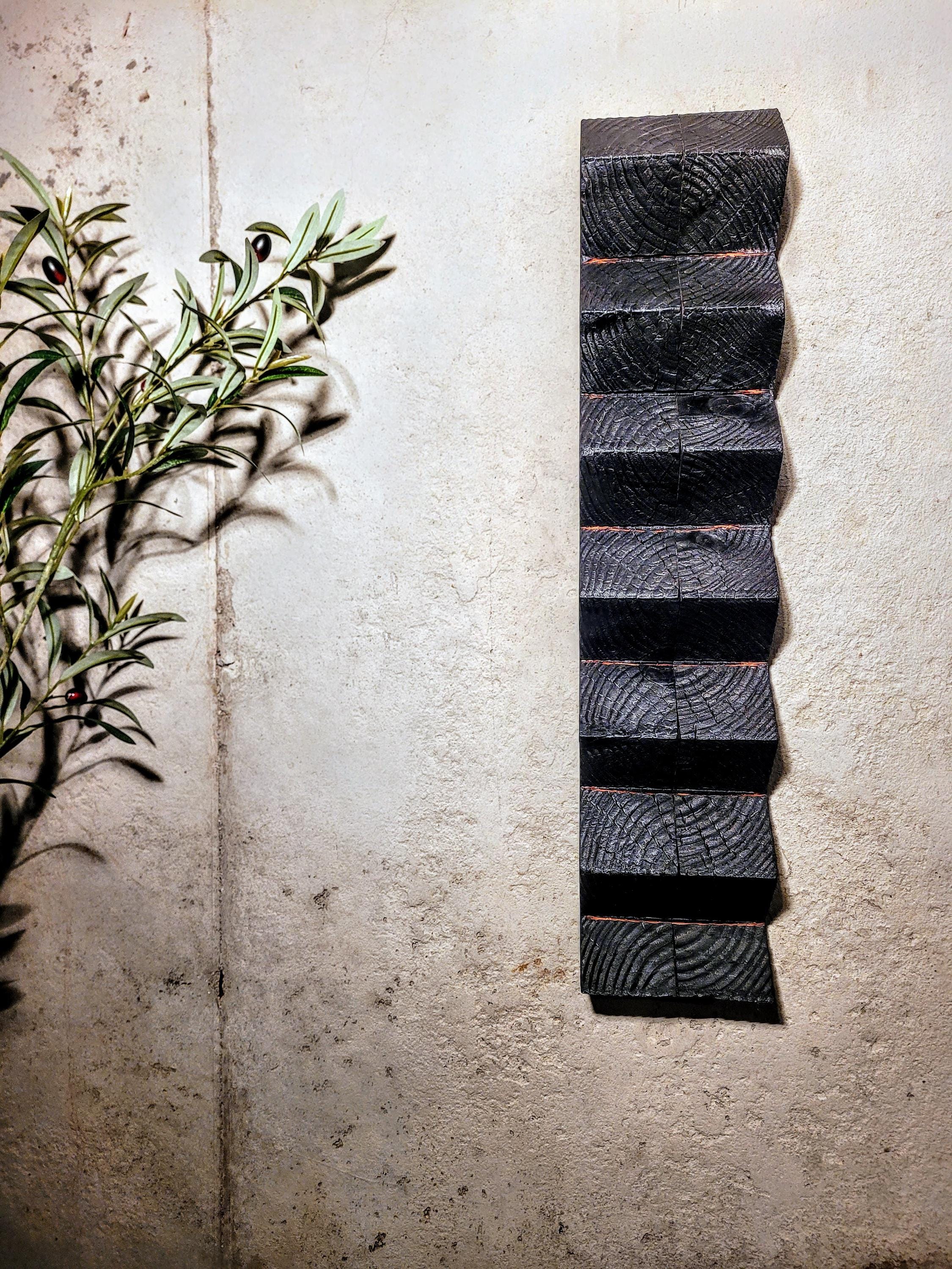 Shou Sugi Ban Modern Wood Wall Art // Yakisugi Charred Wood // Living ...