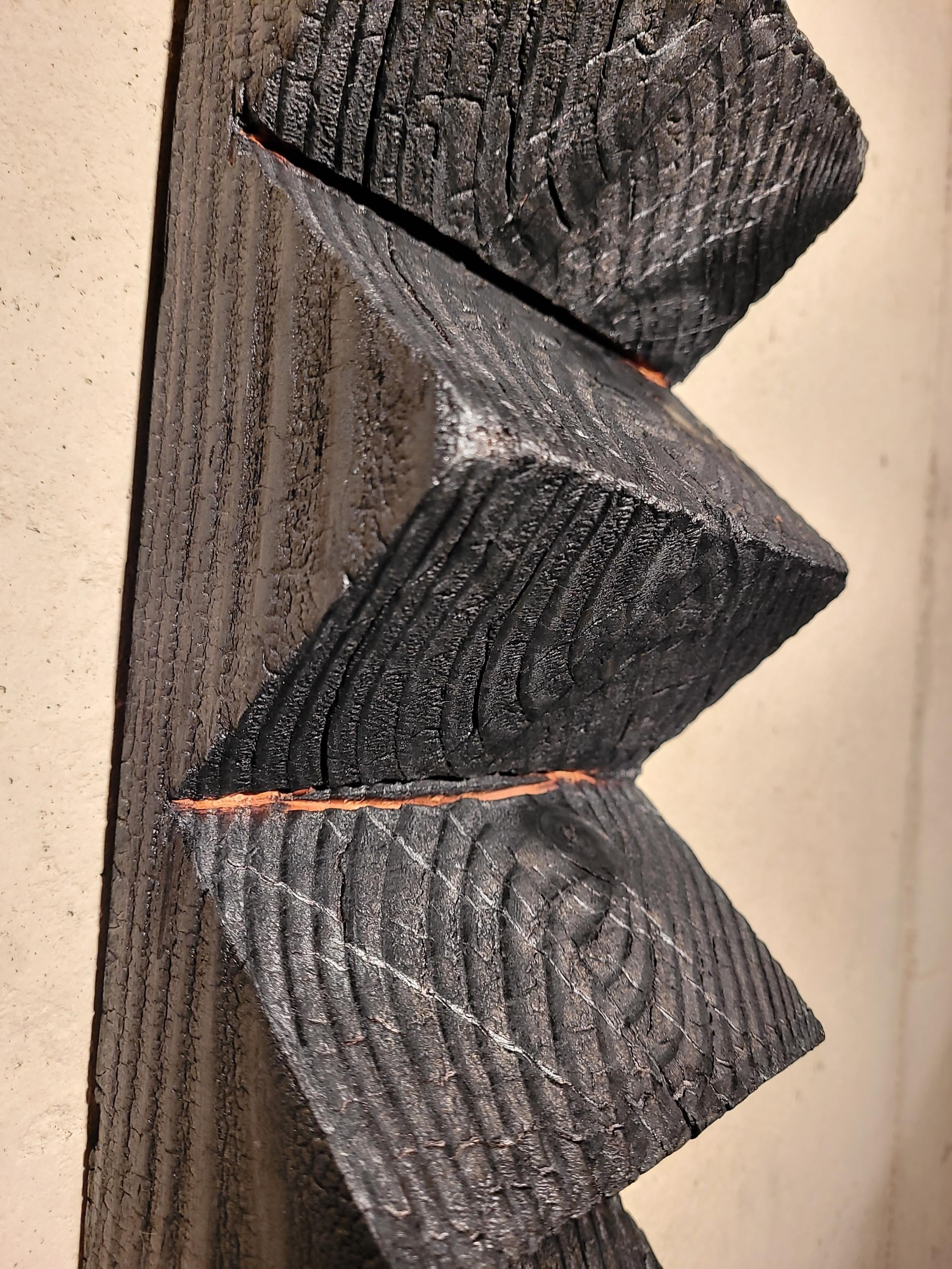 Shou Sugi Ban Modern Wood Wall Art // Yakisugi Charred Wood // Living ...