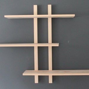 Mid-century Modern Wall Shelf // Minimalist // MCM Floating Wood Shelf ...