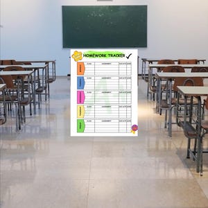 Bright & Fun Homework Tracker Printable - Organize Assignments | Boost ...