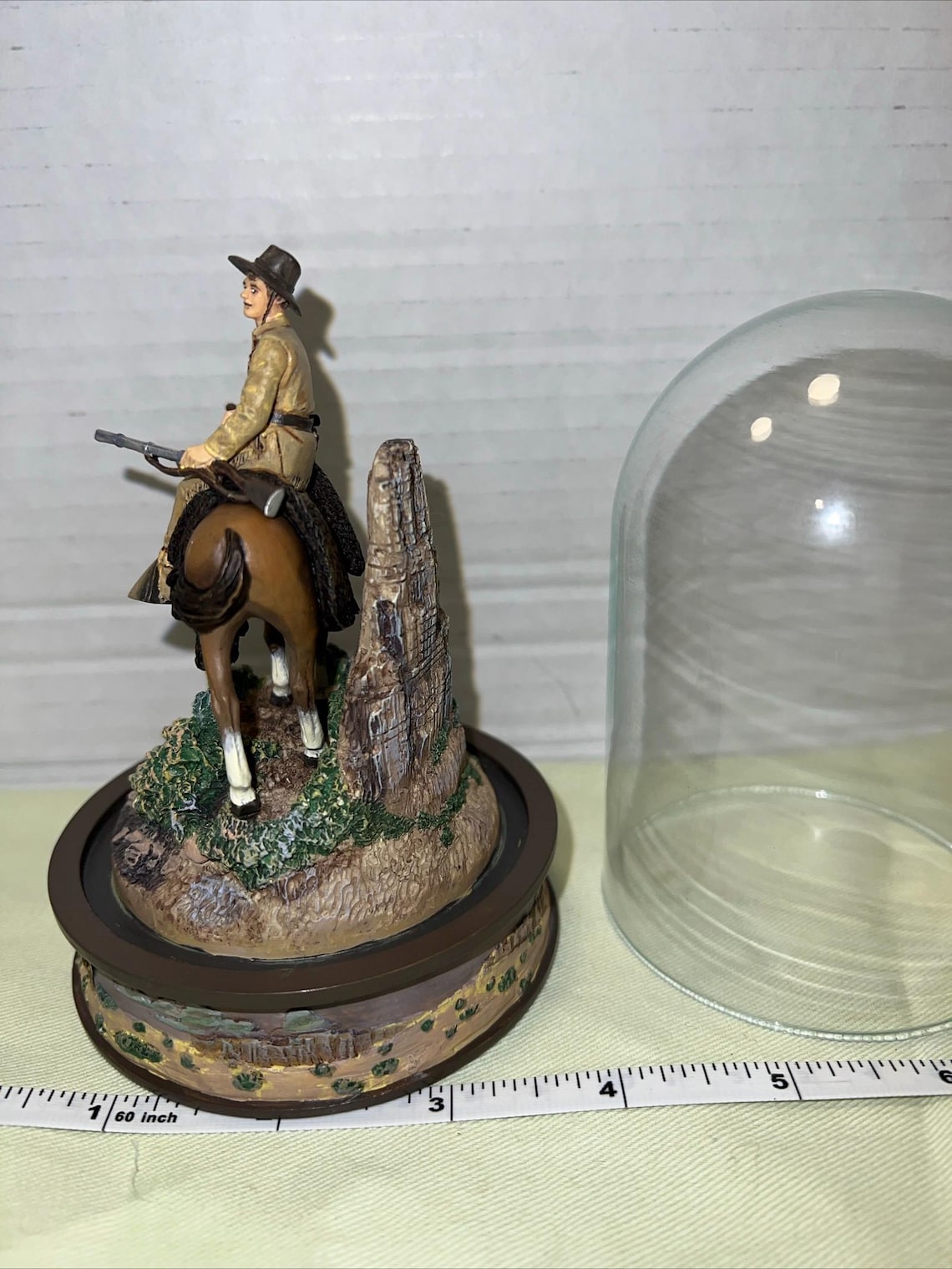 Franklin Mint Hand Painted John Wayne Figure the Big Trail With Dome - Etsy