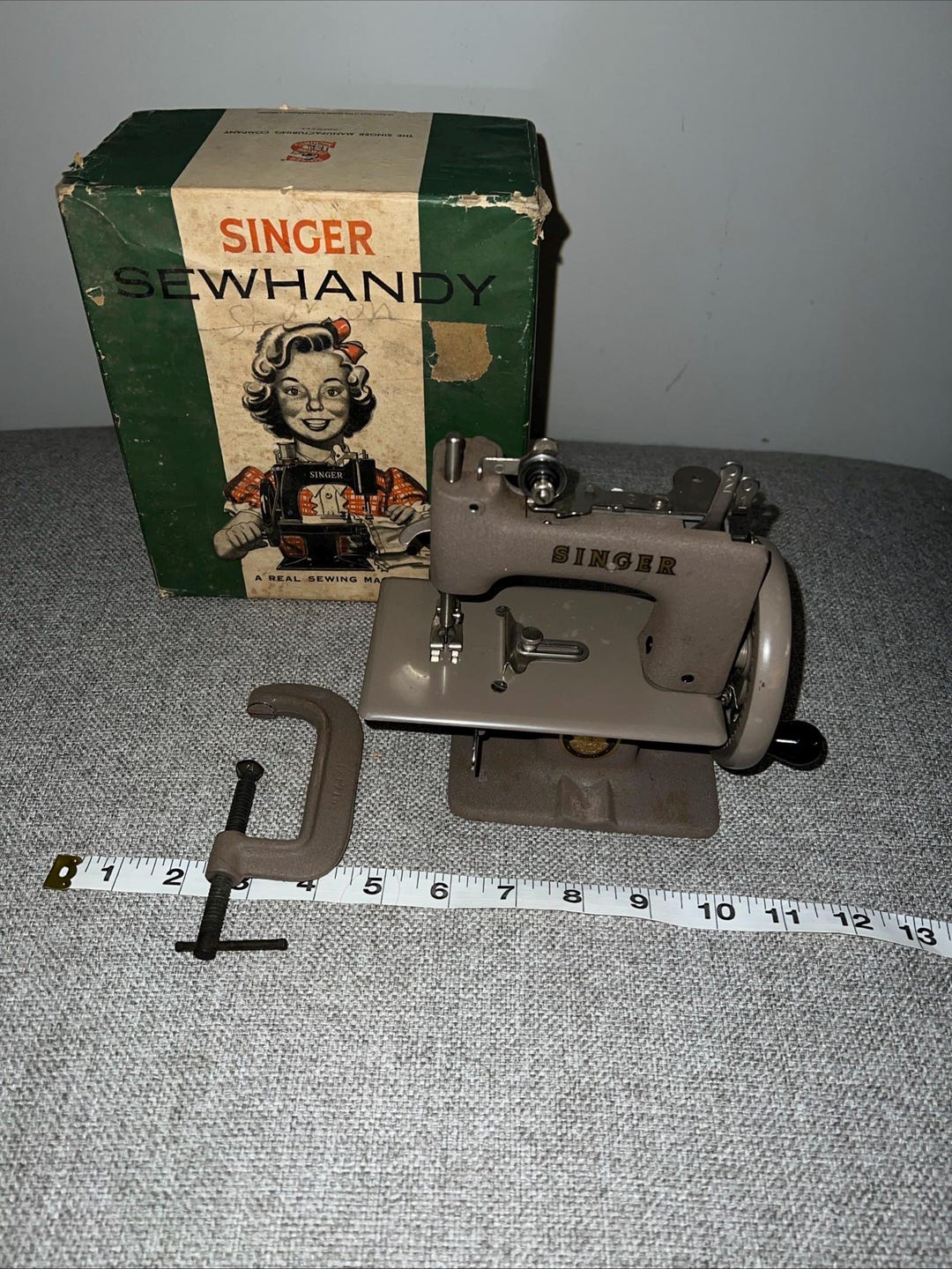 Vintage Singer Sew Handy Model 20 Sewing Machine W/ Original Box (box ...