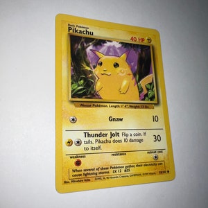 Pikachu 58/102 Yellow Cheeks Pokemon Card - Etsy