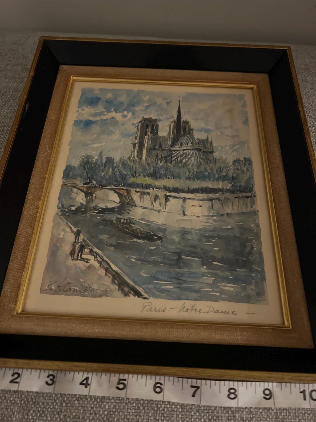 French Impressionist Pierre E Cambier Paris Notre Dame Art Framed - Etsy